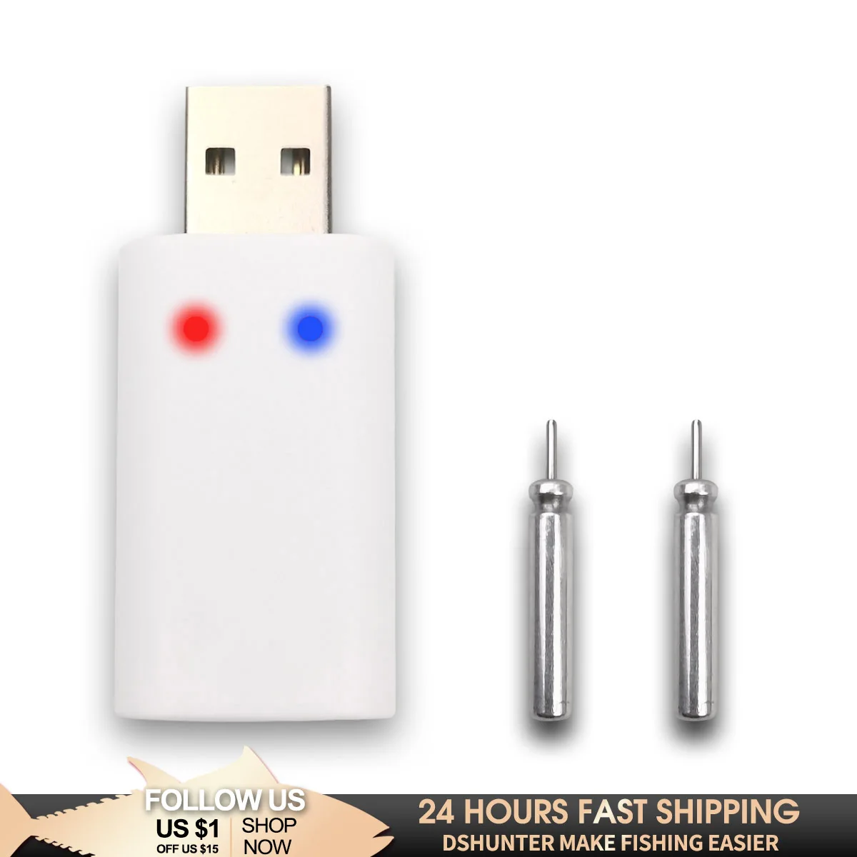 Electric Fishing Floats Rechargeable CR425 Battery， 1 Hole / 2 Holes ...