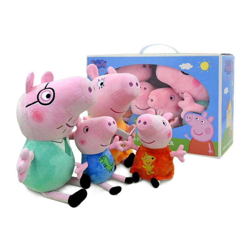Brinquedos-infantis-de-pel-cia-Peppa-Pig-boneca-da-fam-lia-George-Pig ...