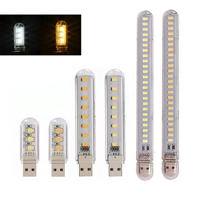 Mini-luz-Led-Usb-port-til-luz-nocturna-de-lectura-3-a-24leds-DC5V-Ultra ...