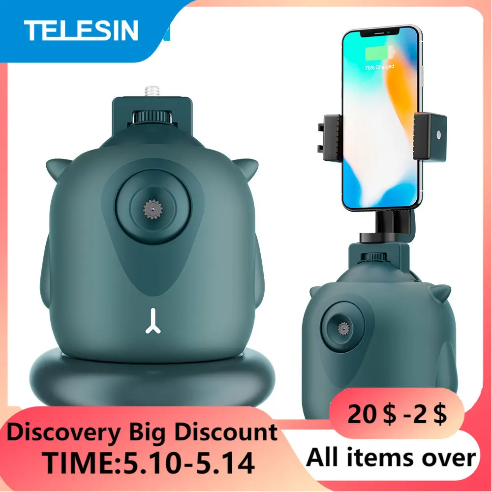 Telesin 360° Rotation Ai Auto Face Tracking Smart Gimbal Stabilizer ...