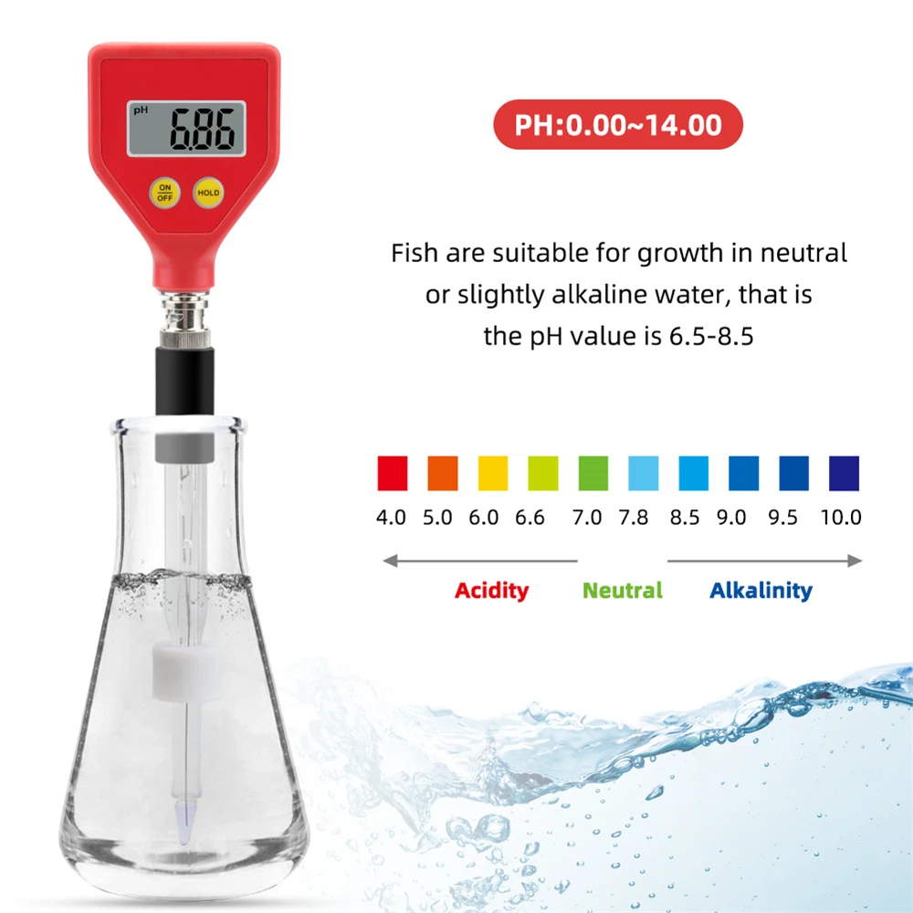 Ph-98108 Ph Meter Water Quality Tester Sharp Glass Electrode Ph ...