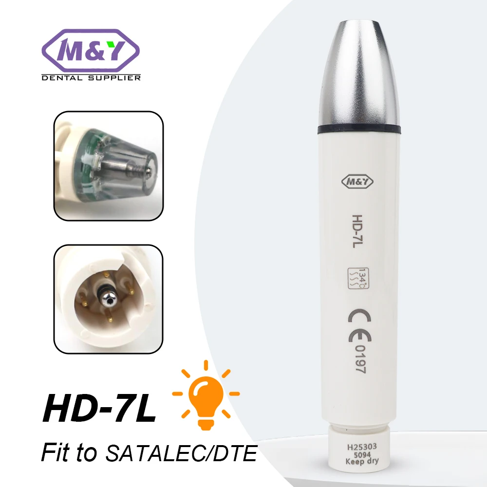 Dental Ultrasonic Scaler LED Handpiece HD-7L Detachabl Scaling with ...