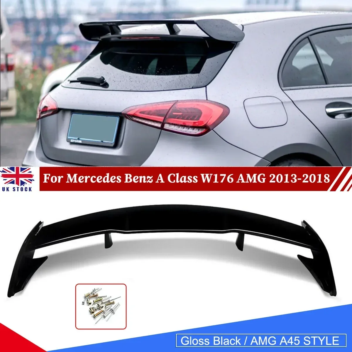 For-Mercedes-Benz-A-Class-W176-2013-2018-Hatchback-Spoiler-ABS-A160 ...