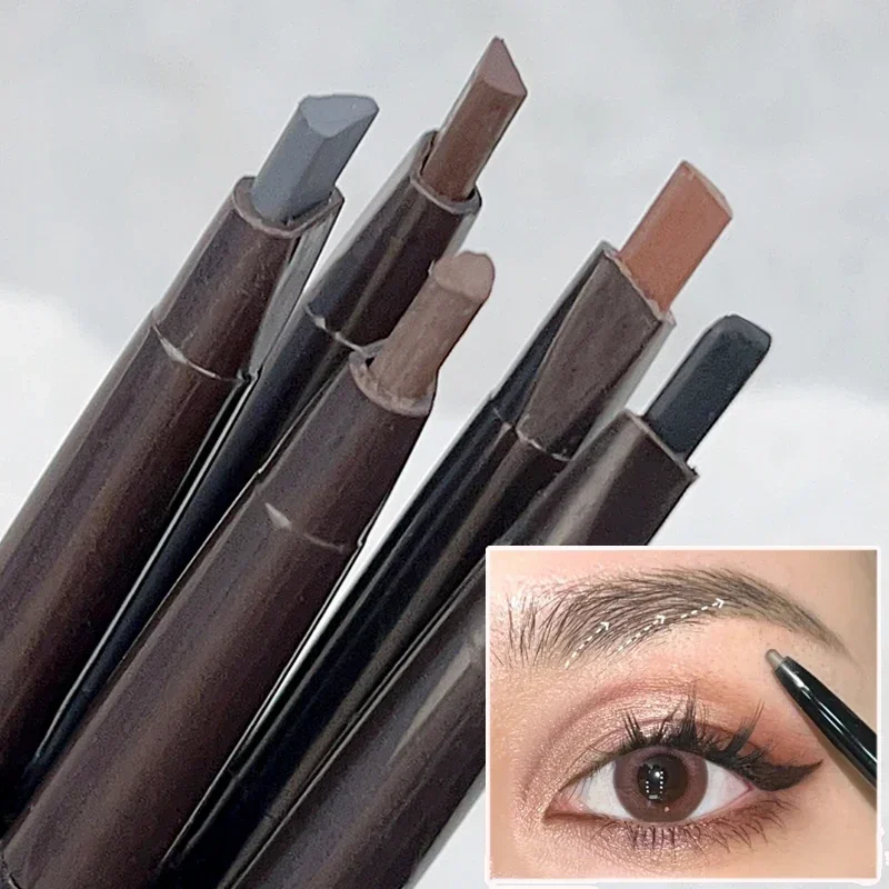 Double-Head-Triangle-Matte-Eyebrow-Pencil-Natural-Smooth-Black-Brown ...