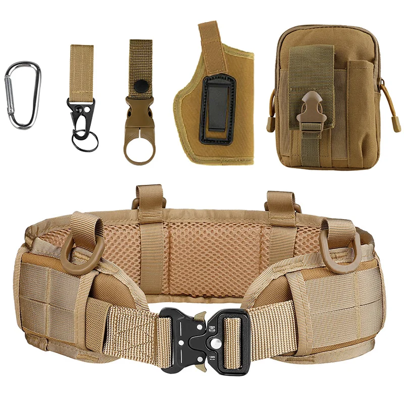 Tactical-Adjustable-Belt-Outdoor-Work-Men-Molle-Battle-Belt-Army-Combat ...