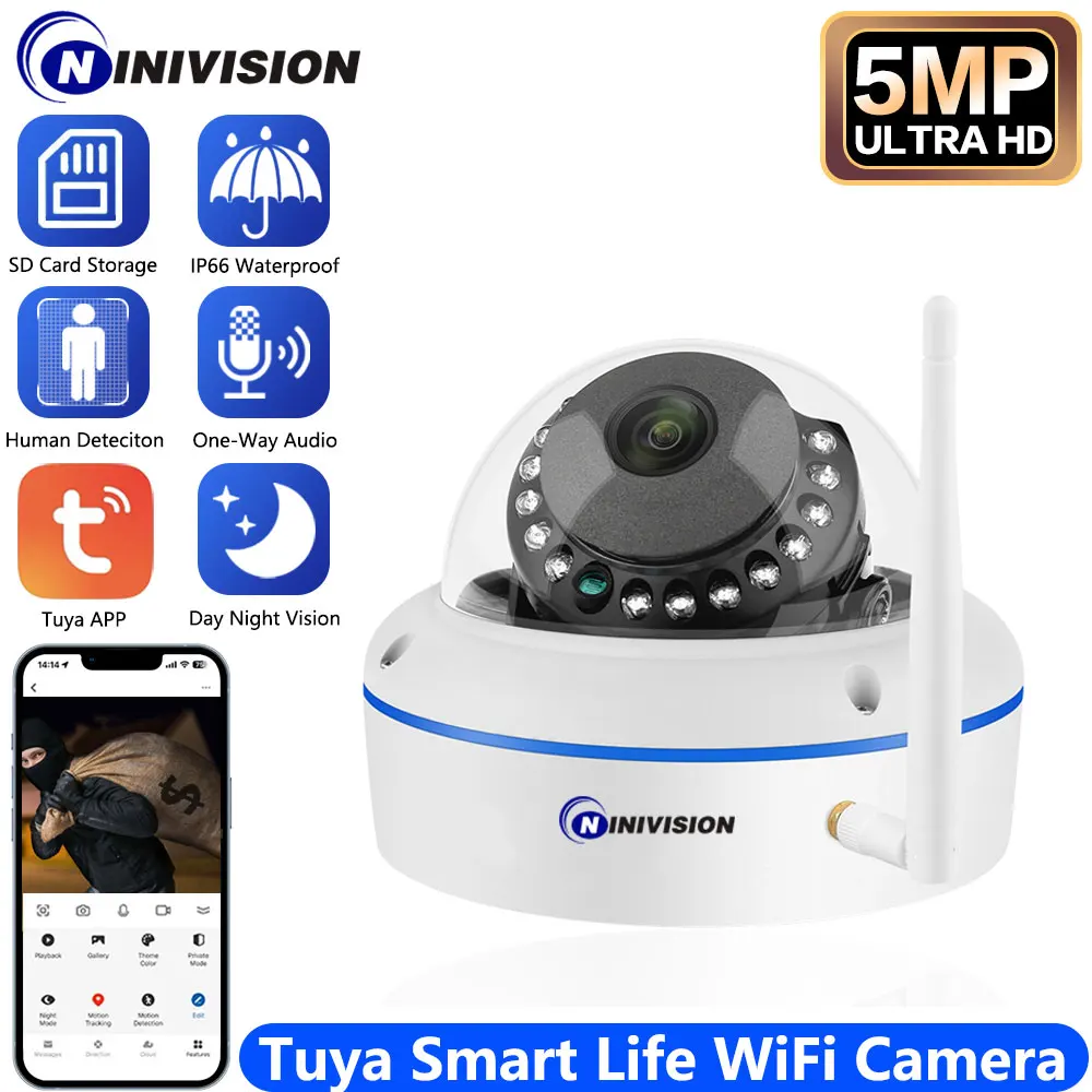 5MP-Wireless-Dome-IP-Security-Tuya-Smart-Life-Camera-Digital-Zoom ...