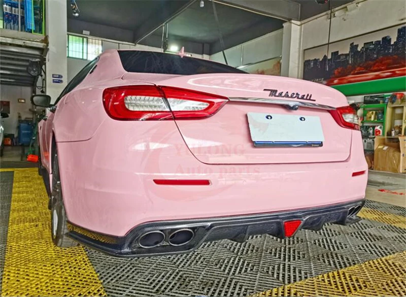 For Maserati Quattroporte High Quality Real Carbon Fiber Front Lip Rear ...