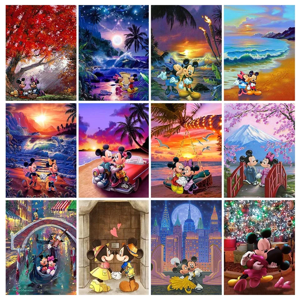 5D-Diamond-Painting-Mickey-And-Minnie-Mouse-Landscape-Art-Rhinestone ...