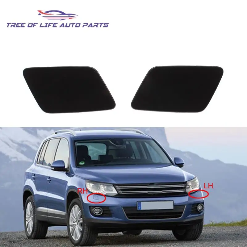 앞 범퍼 헤드 라이트 와셔 스프레이 노즐 제트 커버 캡 5N0955110A 5N0955109A, 폭스 바겐 티구안 2011 ...