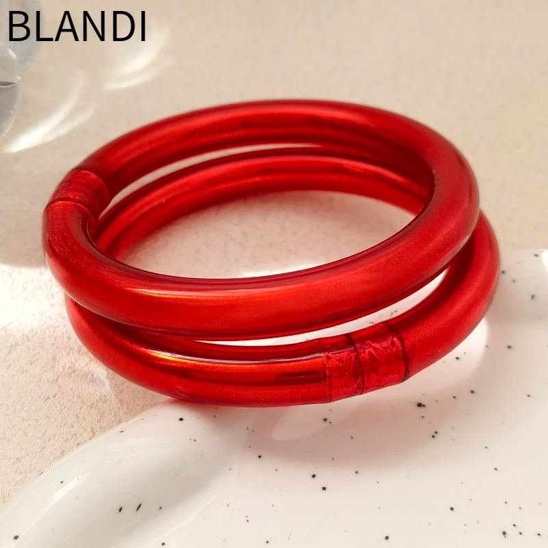 Fashion-Jewelry-Red-Bangle-Bracelet-2023-Trend-New-High-Quality-Platic ...