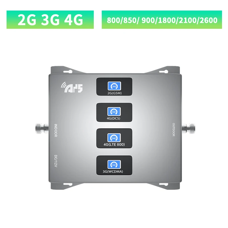 Gsm Repeater 2g 3g 4g 850 800 900 1800 2100 2600 Lte Cellular Signal ...