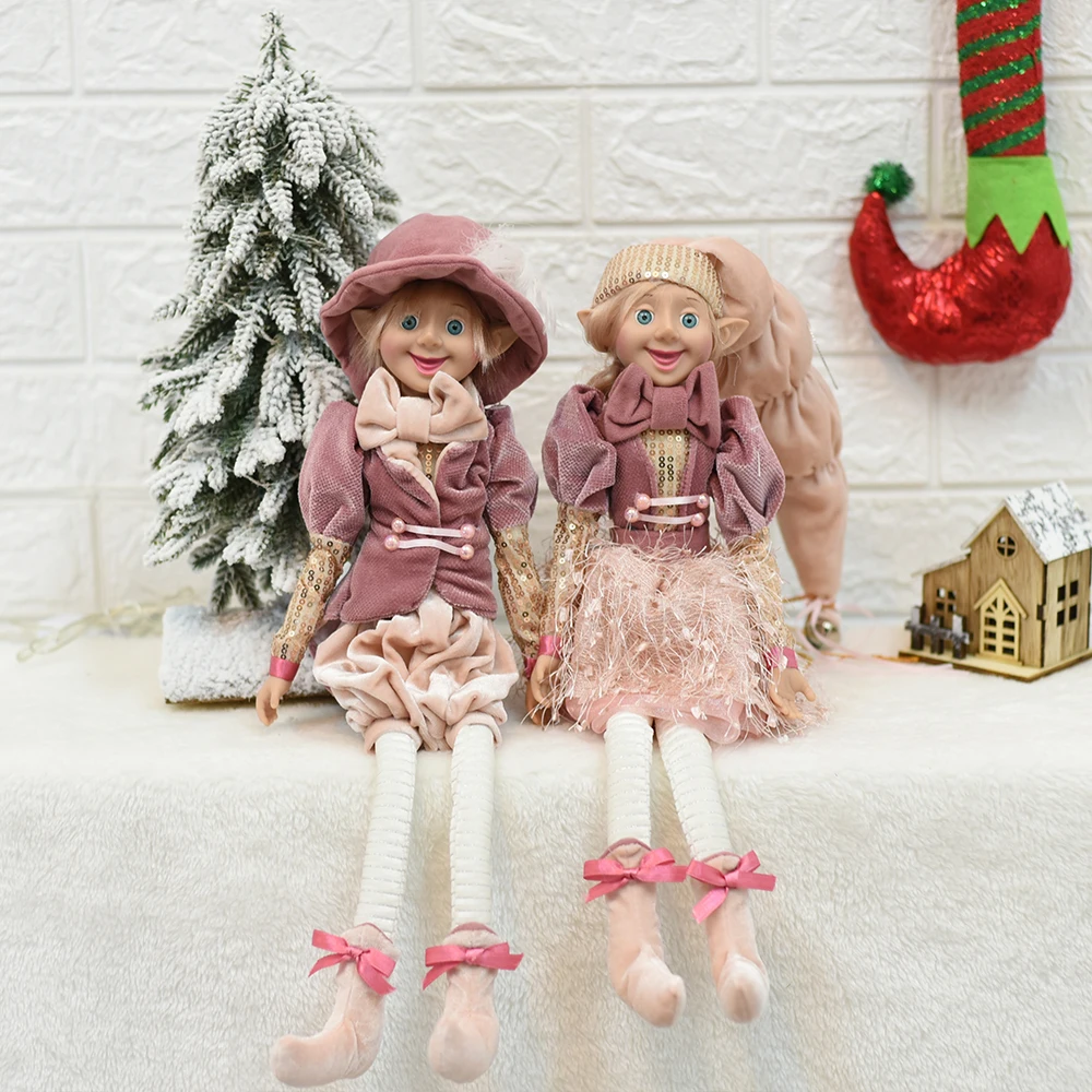 Pink-Elf-Couple-Elf-Plush-Dolls-Elves-Christmas-Tree-Pendant-Drop ...