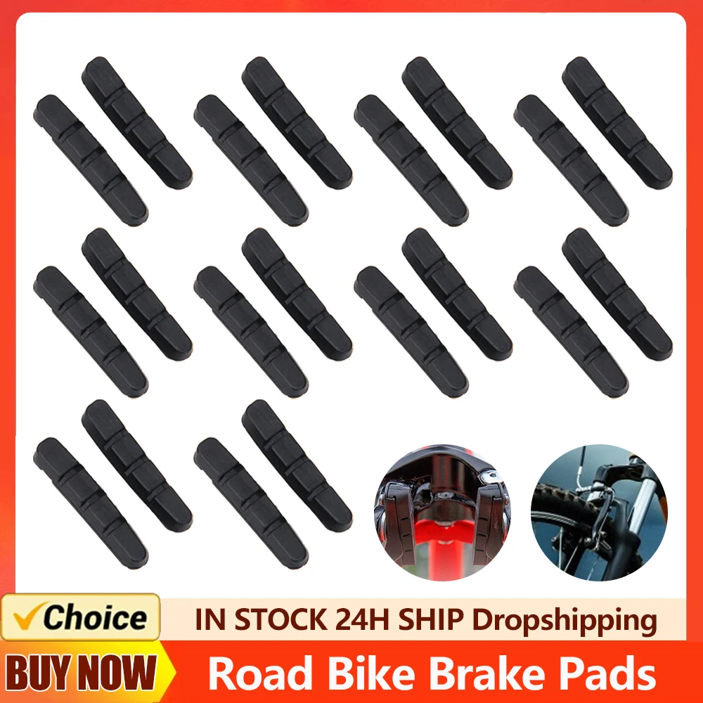 1-10-Pair-Road-Bike-Brake-Pads-Shoes-for-450TCR-Bicycle-C-Clamp-Brake ...