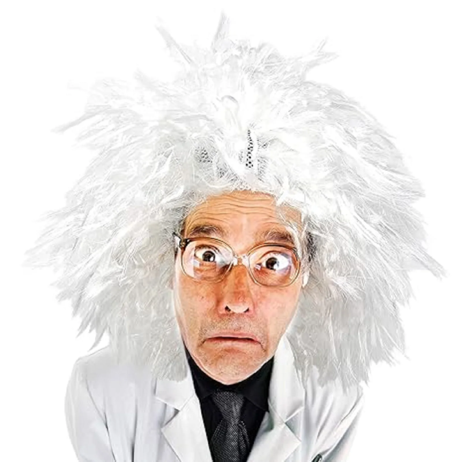 1-Glasses-Beard-Eyebrows-12-Inch-Mad-Scientist-Crazy-White-Doctor ...