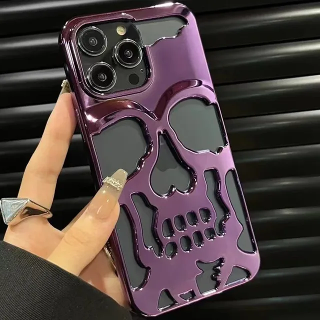 3D Hollow Skull Callous Phone Case for iPhone 14 ProMax 13 12 11 Pro ...