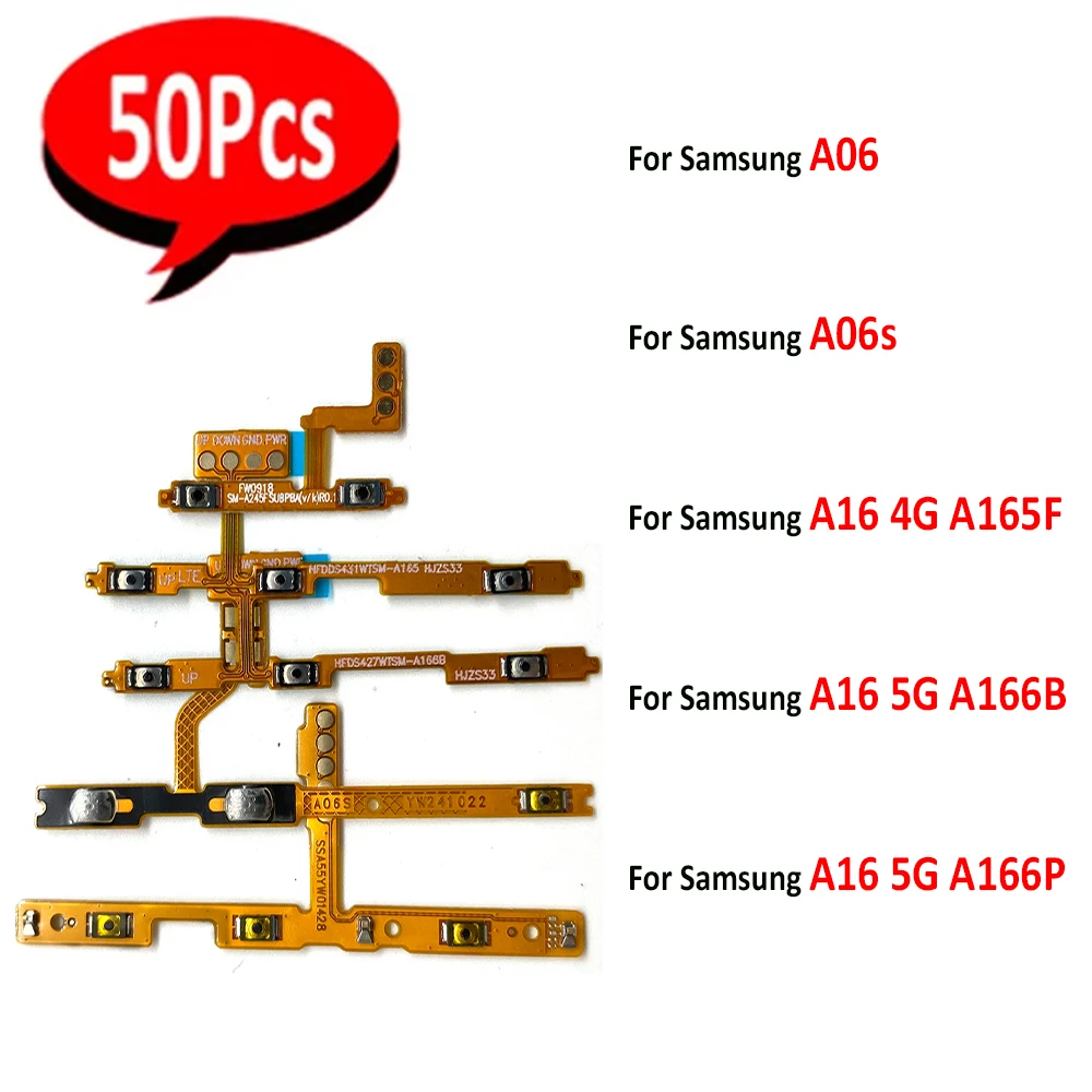50Pcs，Power On Off Volume Side Button Key Flex Cable Replacement Parts ...