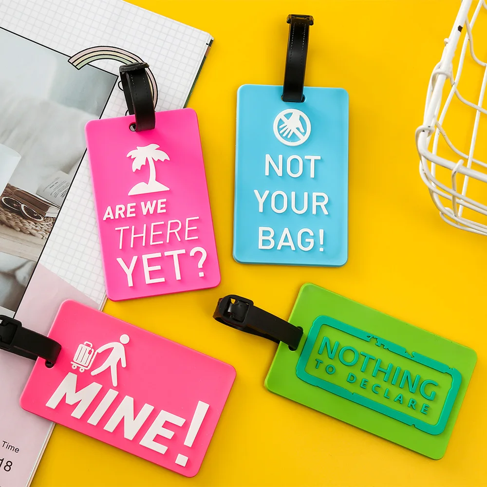 Cool-Slogan-Travel-Accessories-Creative-Luggage-Tag-Silica-Gel-Suitcase ...