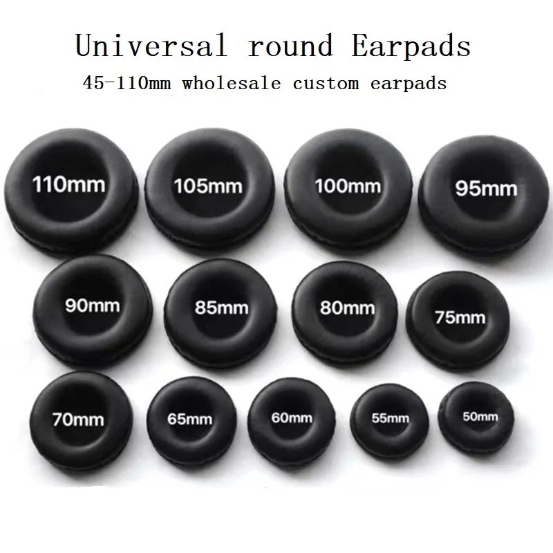 Ear-Pads-For-Headphones-Covers-Sponge-Leather-Foam-Cushion-45mm-50mm ...