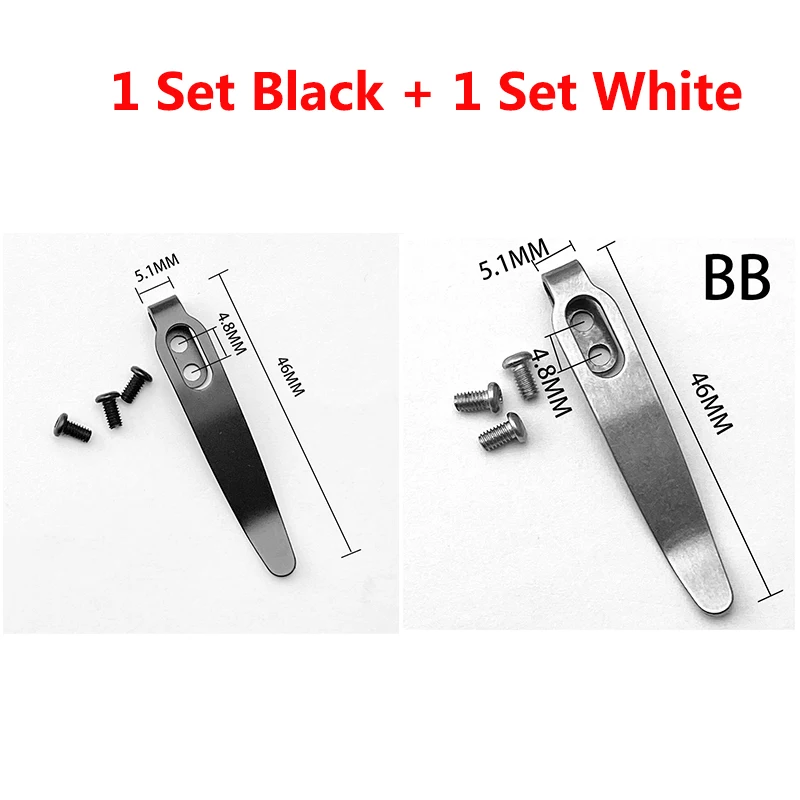 2-Sets-Stainless-Steel-DIY-Making-Accessories-Folding-Knife-Back-Clip ...