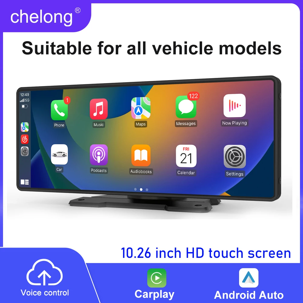 Monitor-Carplay-sem-fio-10-26-Touch-Display-para-carro-caminh-o-c-mera ...