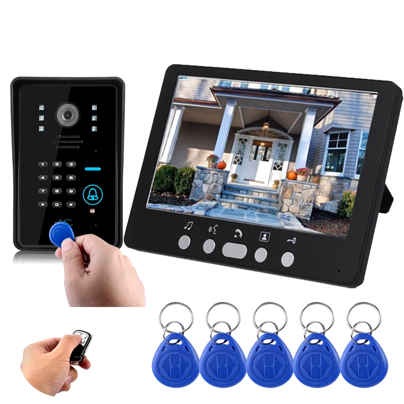 7-inch-home-intercom-system-video-door-telephone-wireless-remote-control-password-is-used-to ...