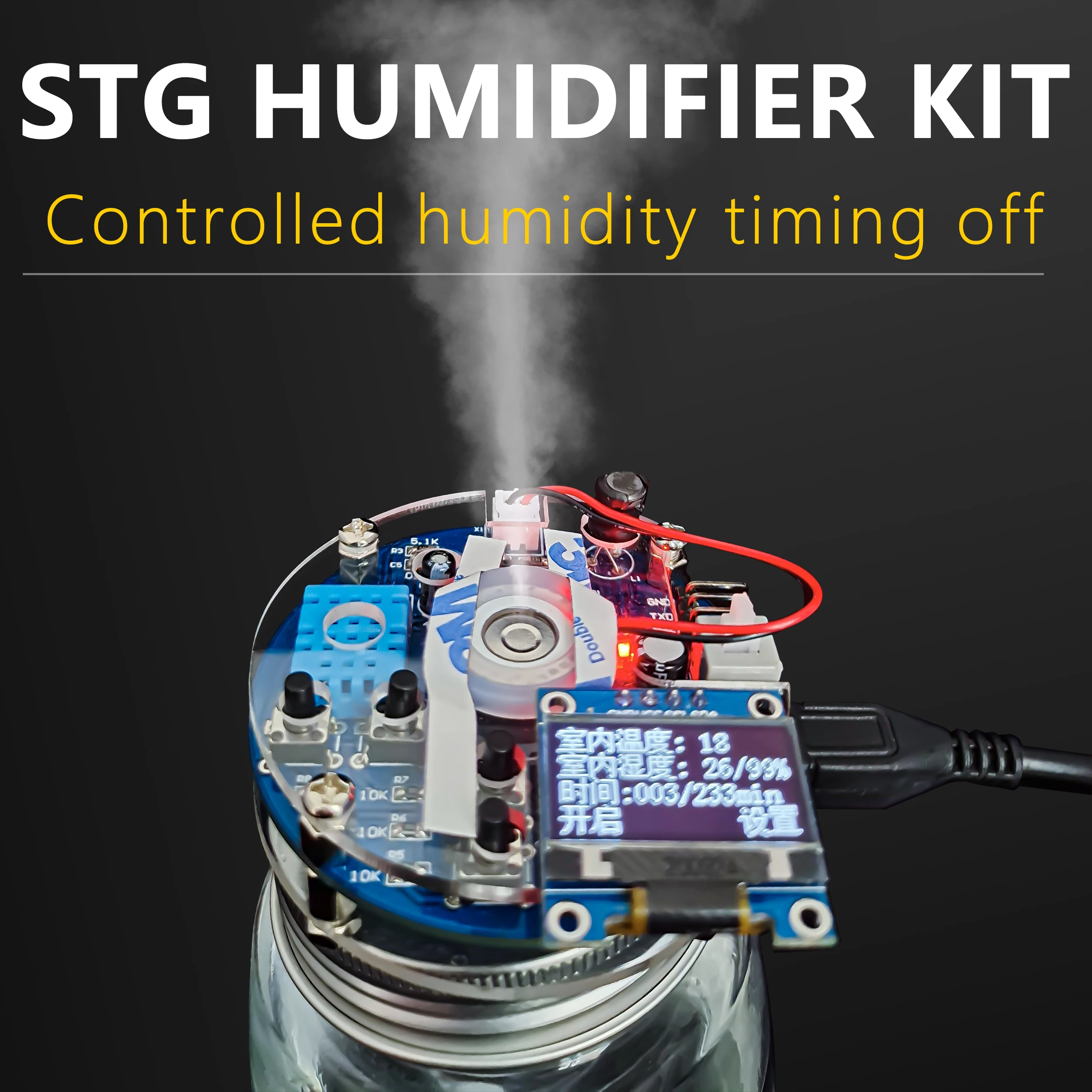 Humidificador-USB-electr-nico-Kit-de-bricolaje-microcontrolador-STC ...