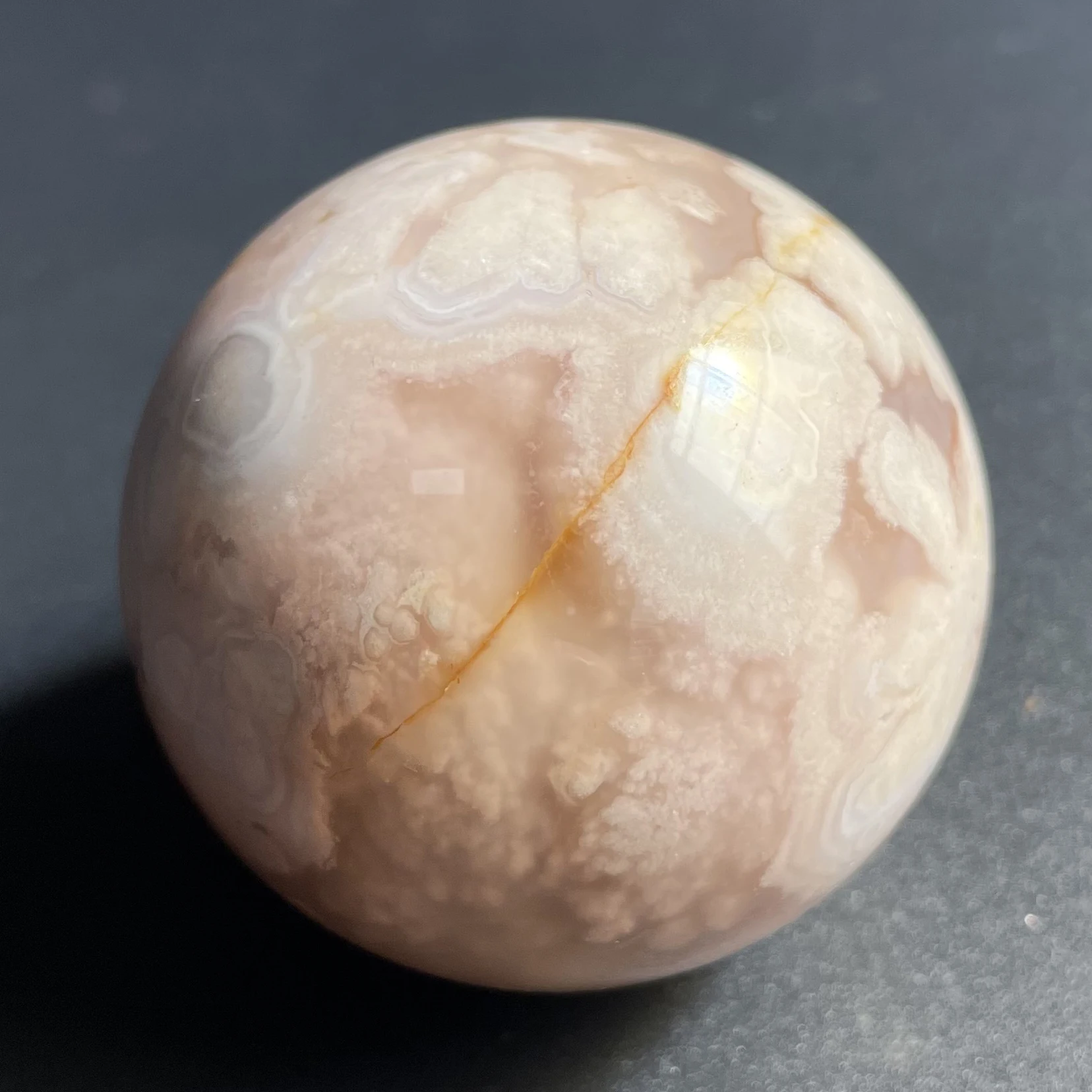 152g-Natural-Crystal-Ball-Sakura-Agate-Sphere-Rock-Decoration-Rough ...