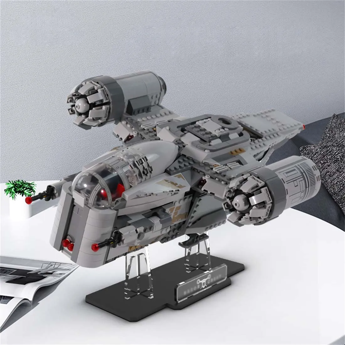 Acrylic-Display-Stand-For-The-Razor-Crest-75292-Building-Blocks-Toys ...