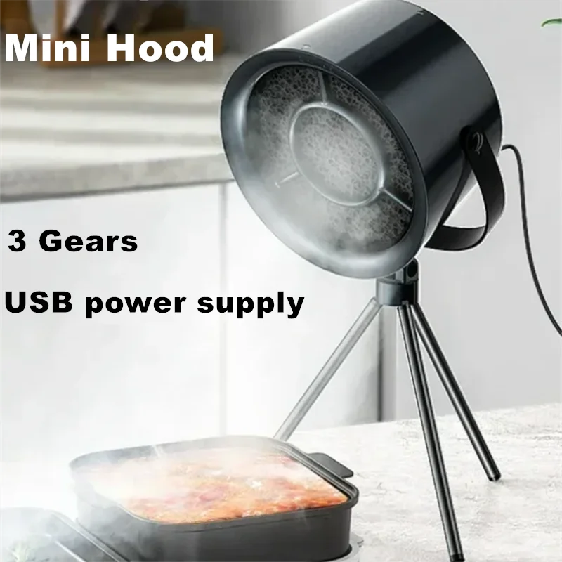 New USB Desktop Mini Range Hoods Portable Exhaust Fan Small Kitchen ...