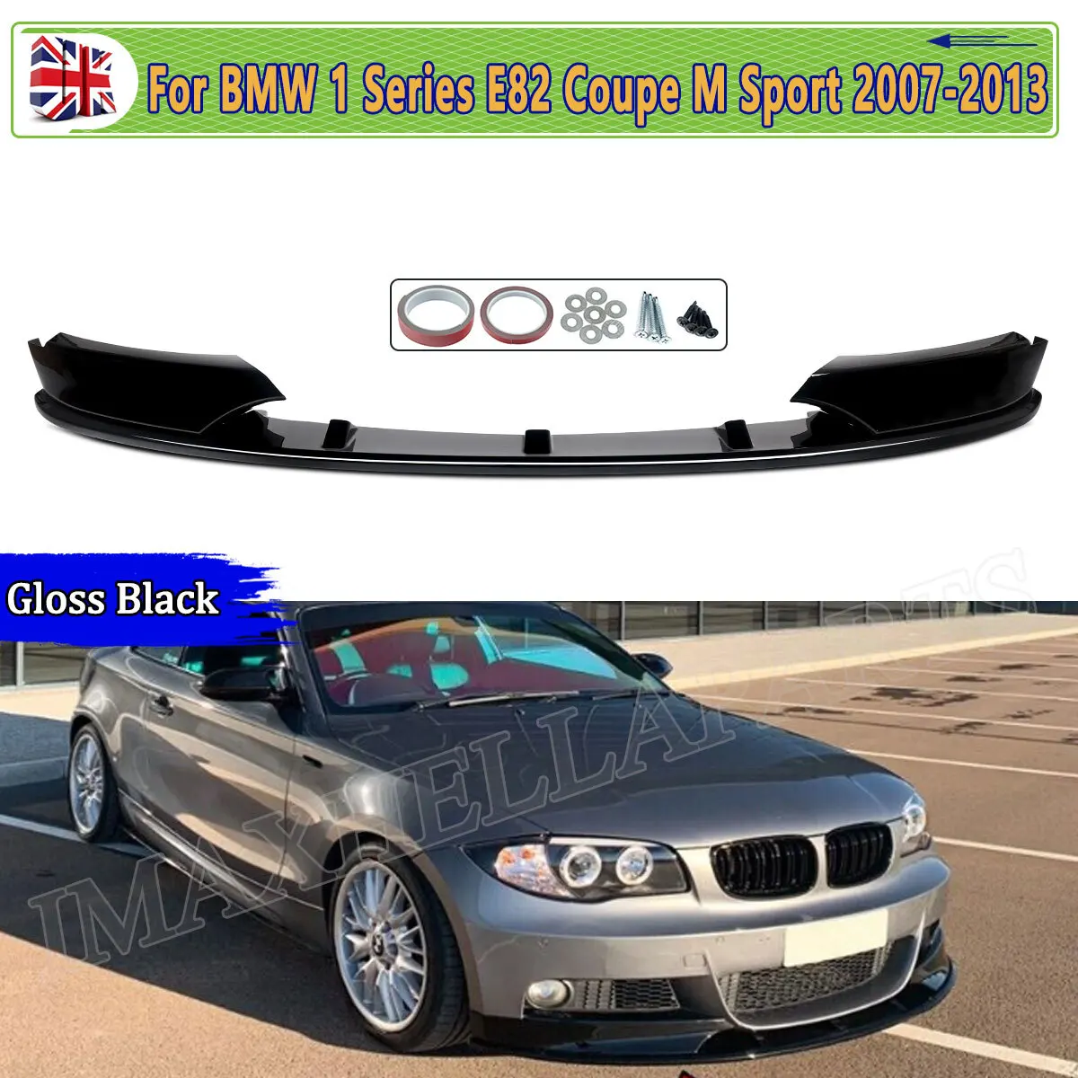 Front Bumper Splitter Lip For BMW 1 Series E82 120i 135i M Sport 2007 ...