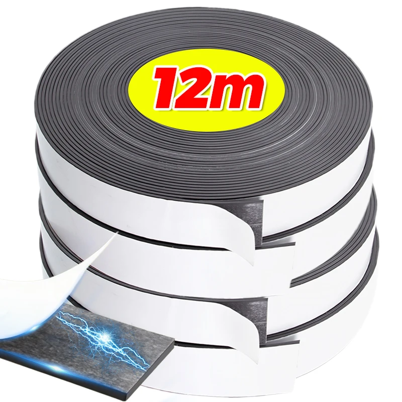 Self Adhesive Magnetic Tape Rubber Flexible Magnetic Strip For Fridge ...
