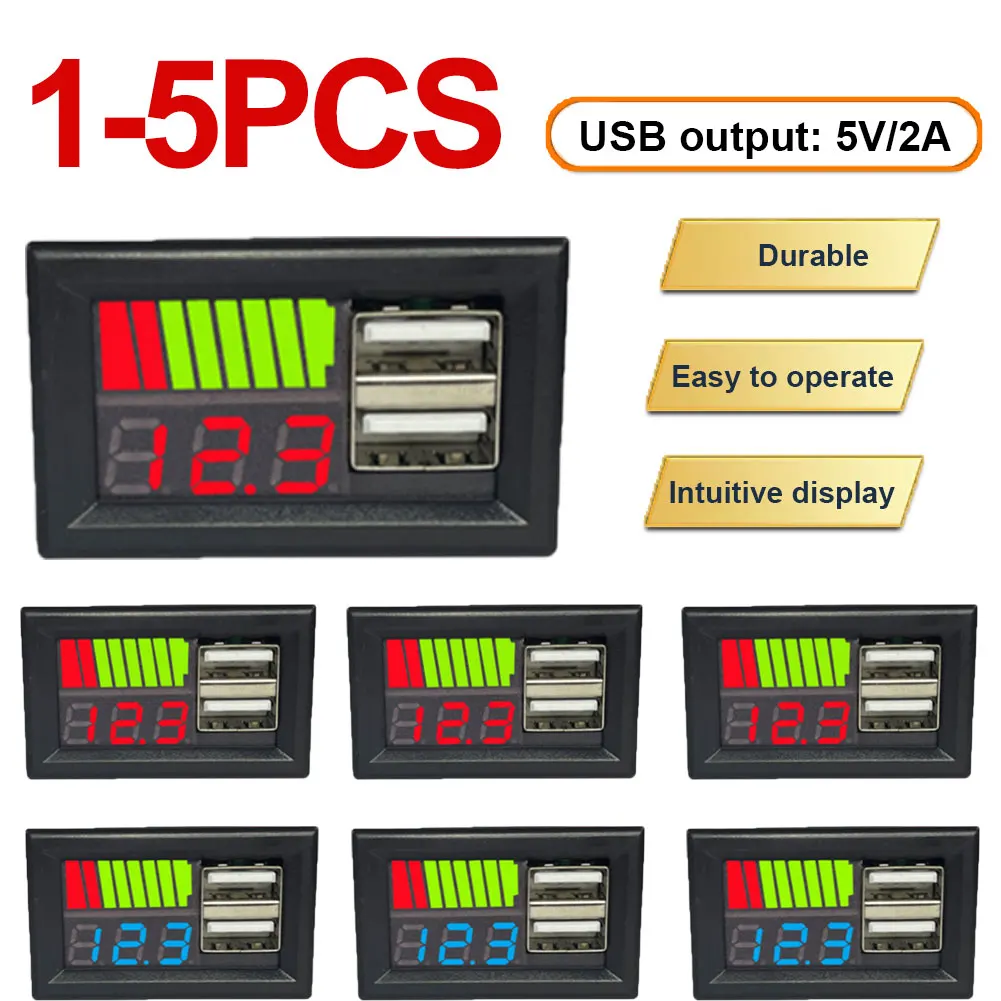 Car-Voltmeter-Voltage-Meter-Panel-12V-24V-3S-7S-Lithium-Battery ...