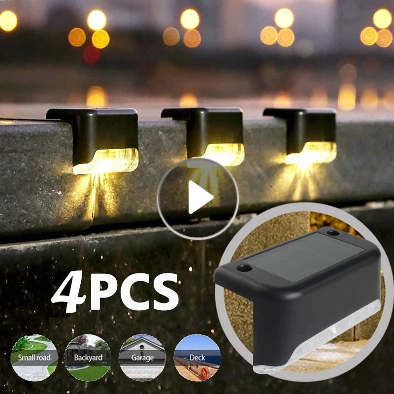 LED Solar Lamp Path Stair Outdoor Garden Lights Waterproof Solar Power ...