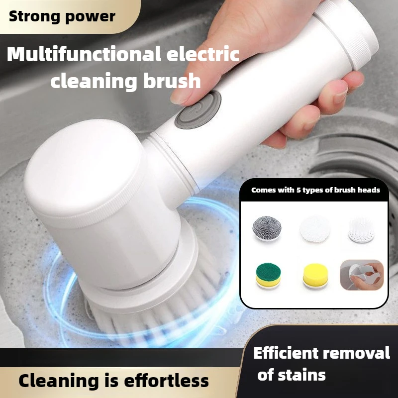 Smart-5-In-1-Interchangeable-Brush-Heads-Electric-Rotary-Scrubber ...