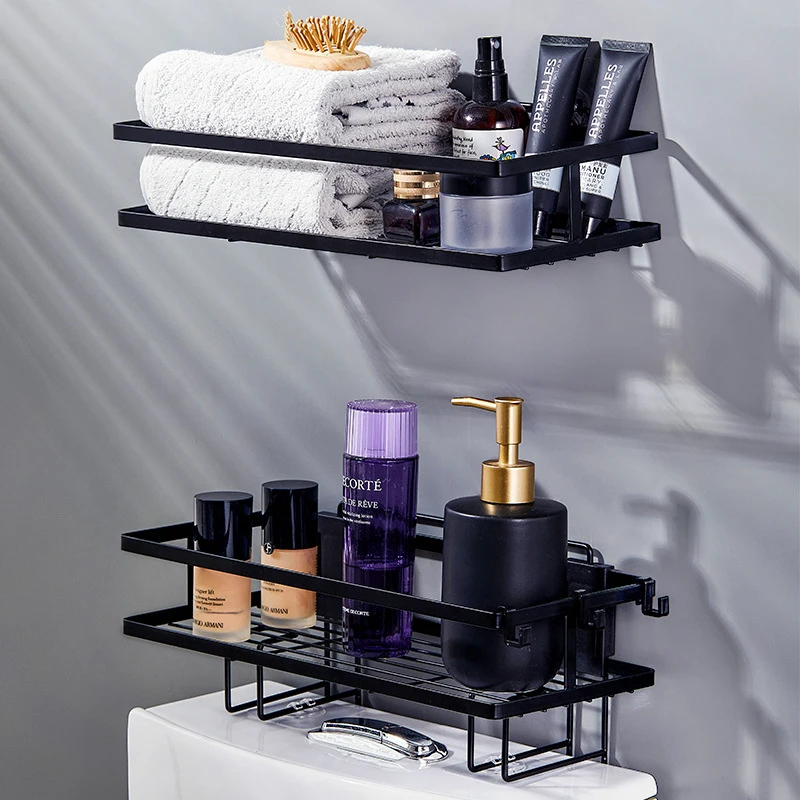 Wall-Mounted-Bathroom-Shelf-Shower-Shampoo-Storage-Rack-Kitchen-Storage ...