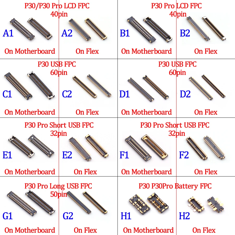 5pcs-USB-Charging-Charger-FPC-Connector-On-Motherboard-For-Huawei-P30 ...