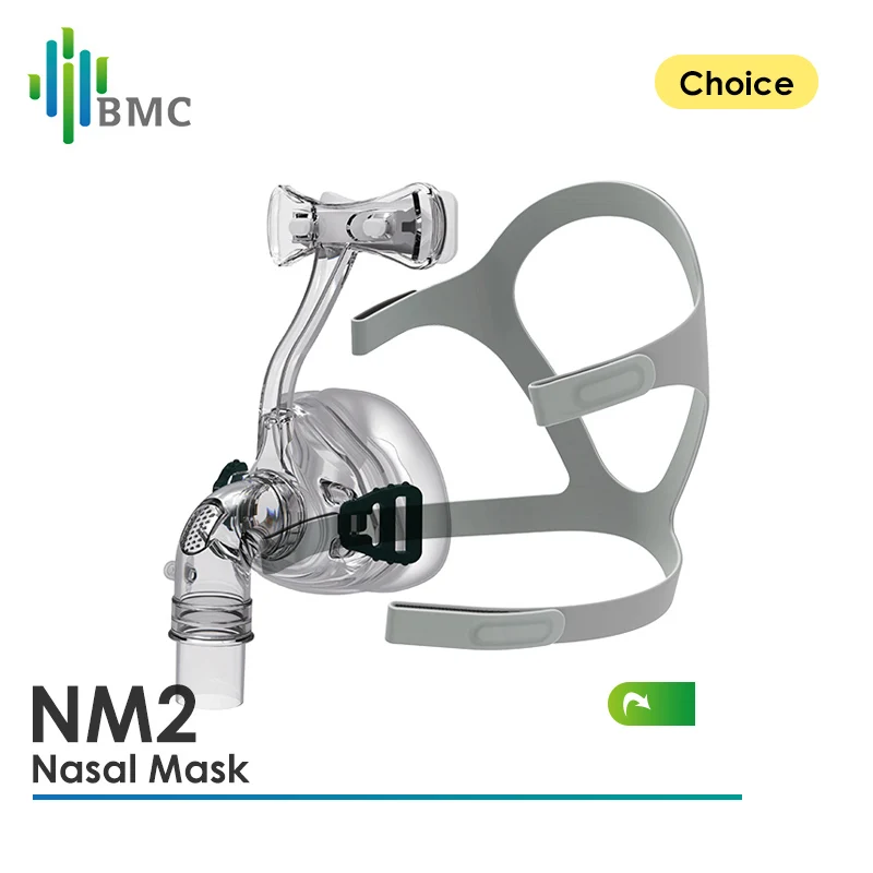 BMC-CPAP-Nasal-Mask-Respirator-3-Size-Cushions-With-Adjustable-Headgear ...