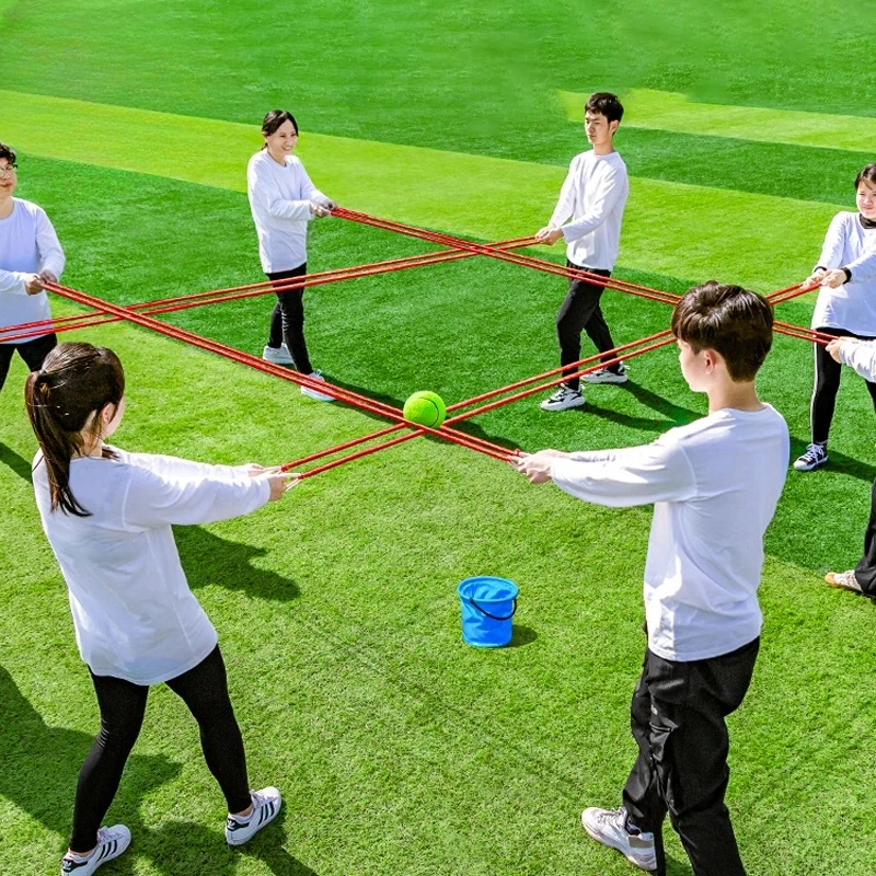 Teamwork Game Pull Rope Track Catch the Ball Team Building Game Parent ...