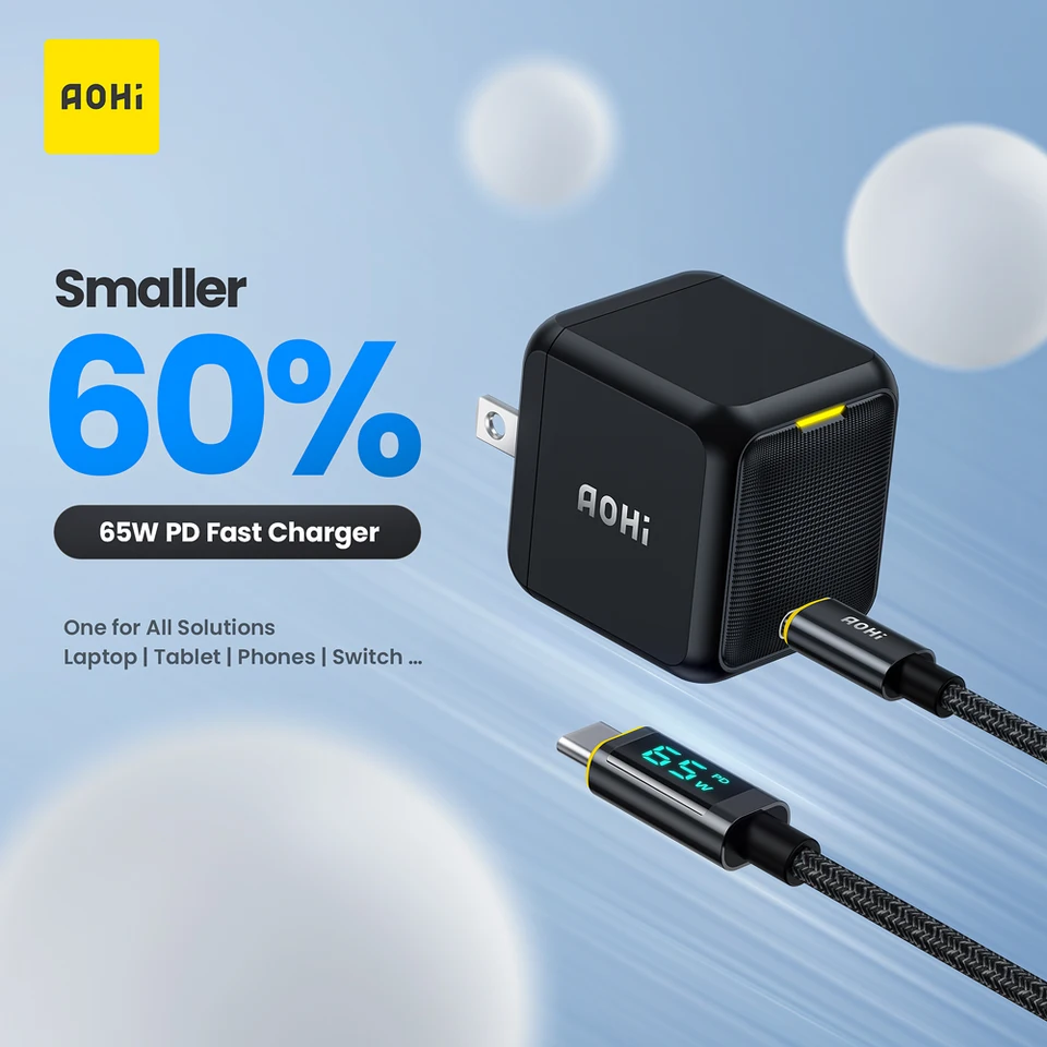 AOHI PD 充電器 65W 対応 - スマートフォン/携帯電話