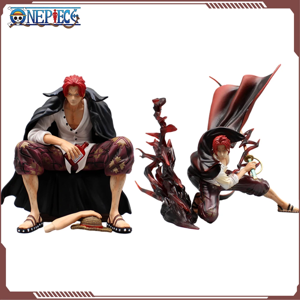 One Piece Shanks 17cm Anime Figure Red Hair Action Figurine Model Pvc ...