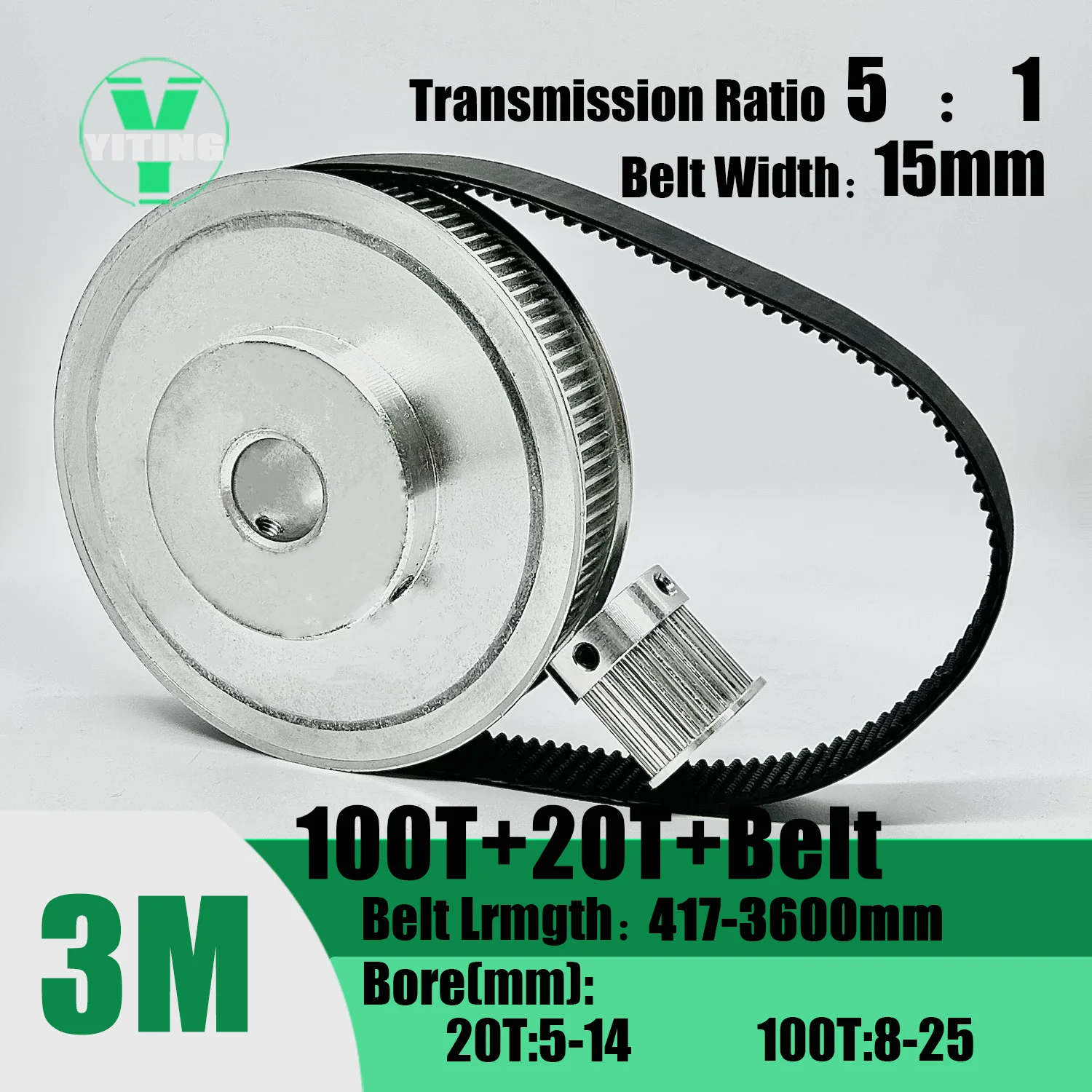 HTD3M-20T-100Teeth-Timing-Pulley-Belt-Set-Belt-Width-15mm-Bore-5-25mm ...
