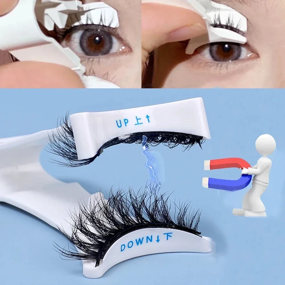 3D Mink Eyelashes Tweezer Professional Magnetic EyelashesCurler Clip ...