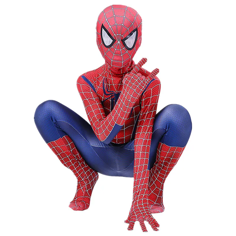 Boys-spiders-Cosplay-Masks-Costume-Spider-Web-Print-Party-Superhero ...