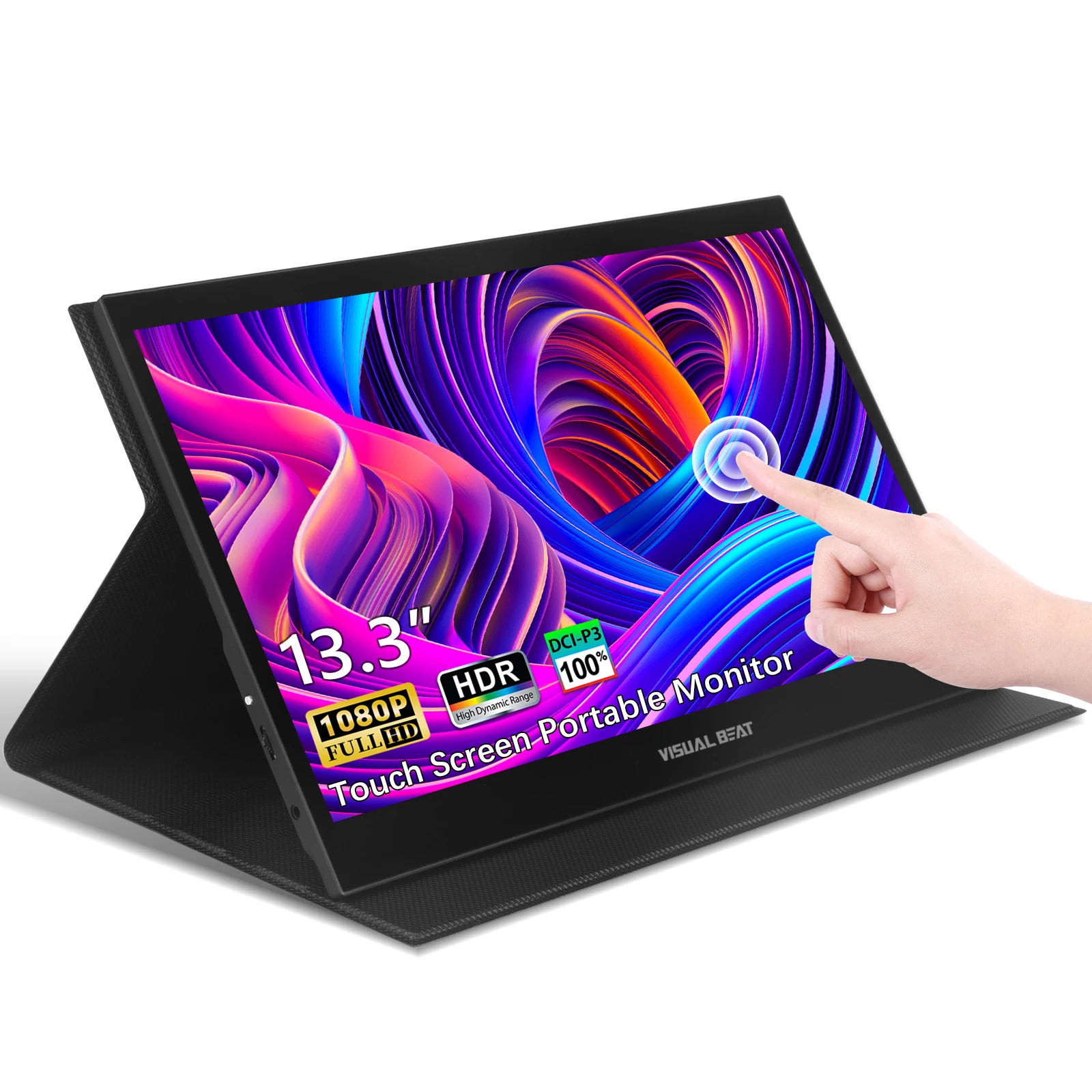 VisualBeat-13-3-Portable-Touchscreen-Monitor-FHD-1080P-IPS-Screen-w-USB ...