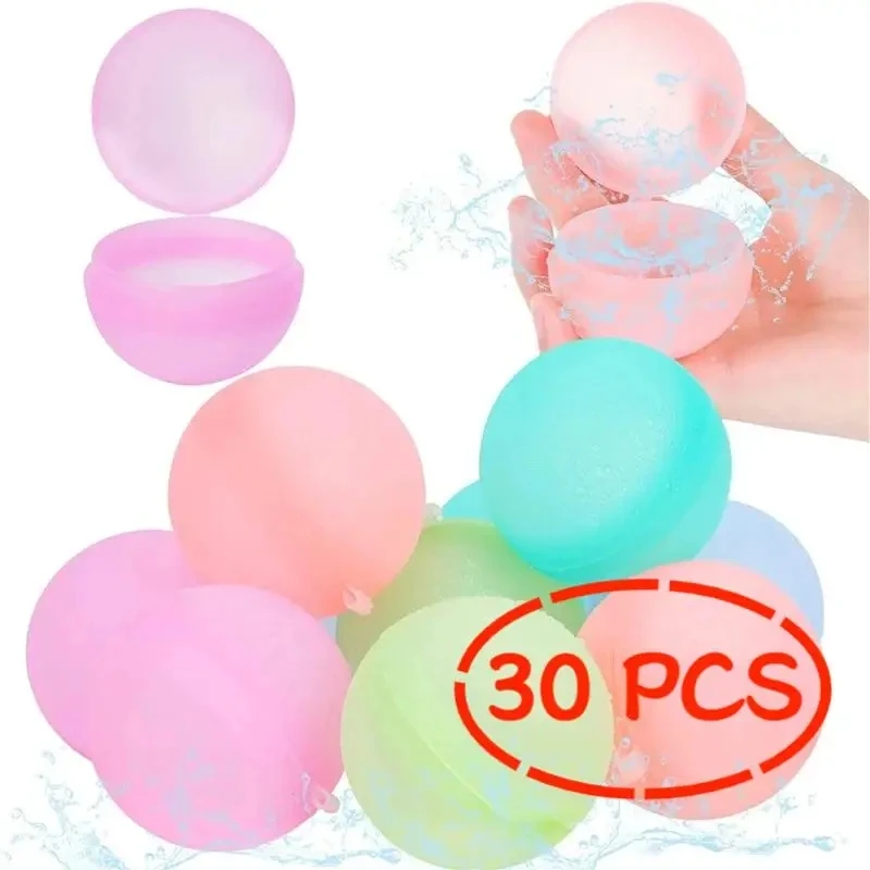 30pcs-Reusable-Water-Fighting-Balls-Adults-Kids-Summer-Swimming-Pool ...