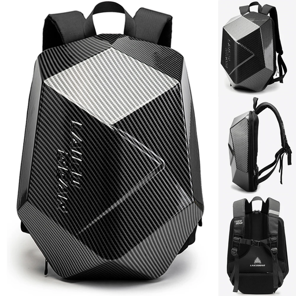 Waterproof-Motorcycle-Backpack-Carbon-Fiber-Hard-Shell-Motorcycle-Bag ...