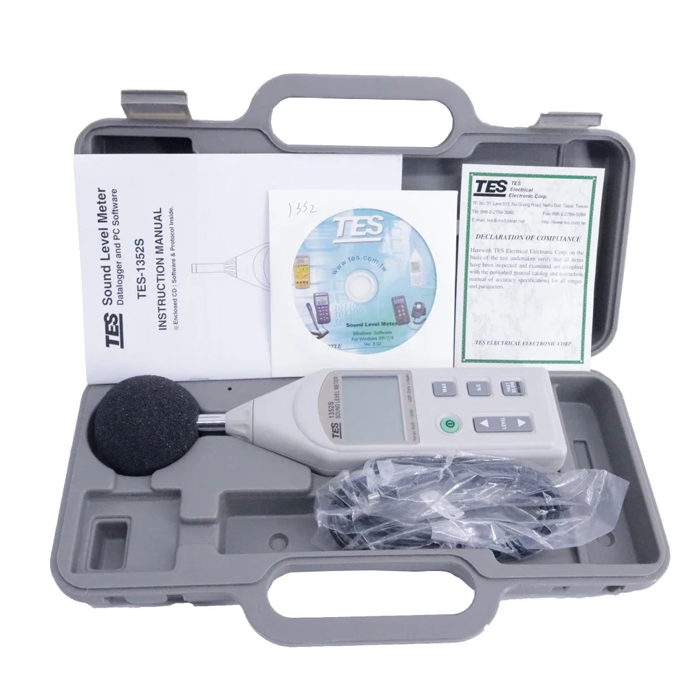 TES-1352S-Programmable-Sound-Level-Meter-Noise-Meter-Measurement-Level ...