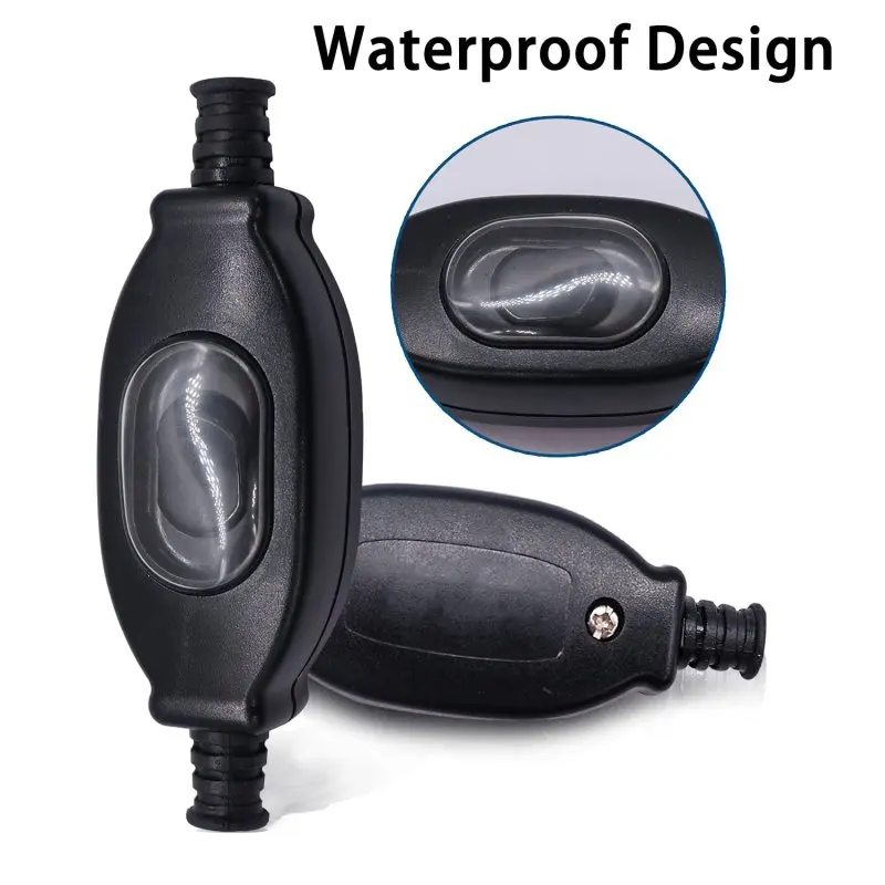 Waterproof IP65 Inline Switch Screw Terminal AC/DC 250V 3A Black White ...