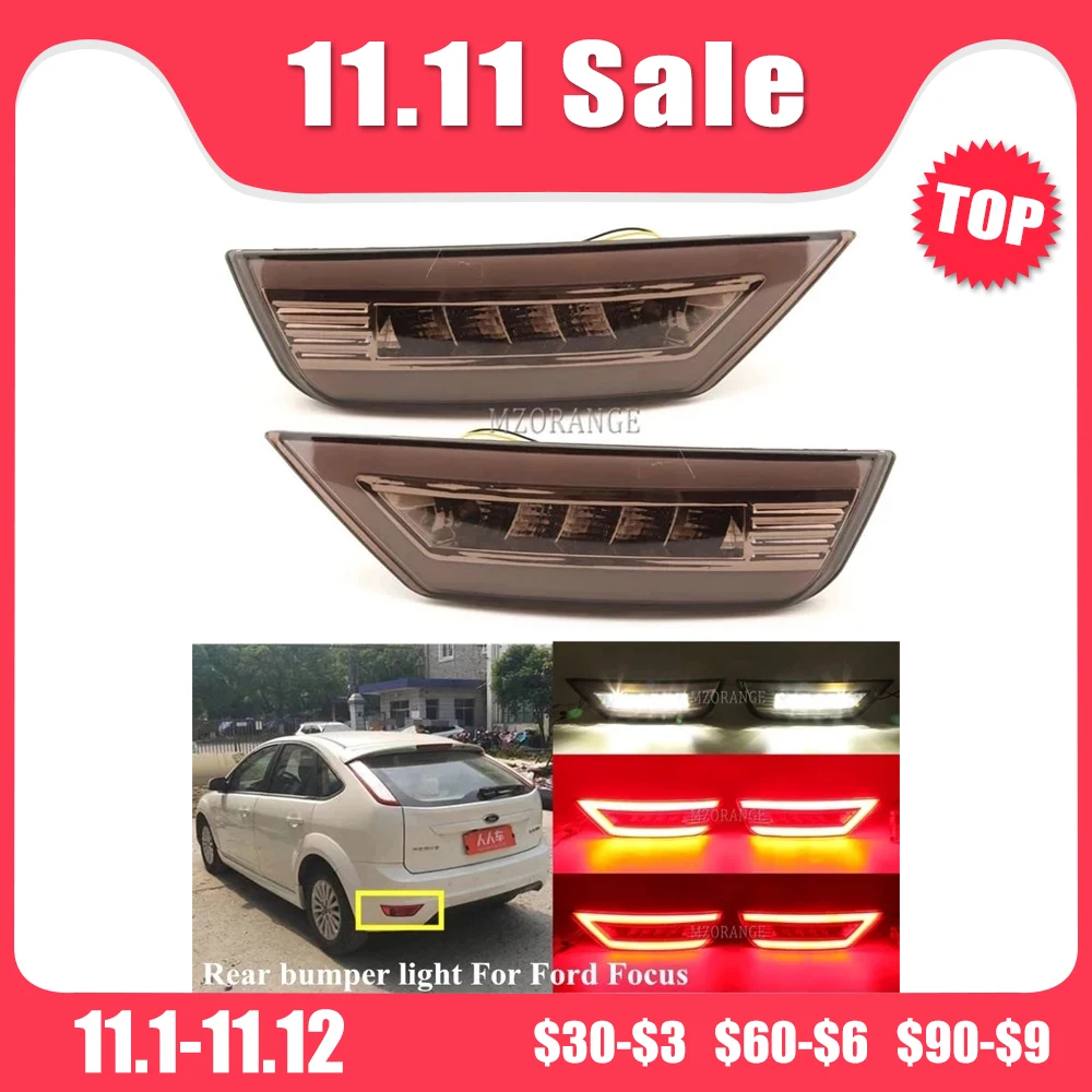 2pcs Led Rear Bumper Reflector Light For Ford Focus Hatchback 2009-2013 ...