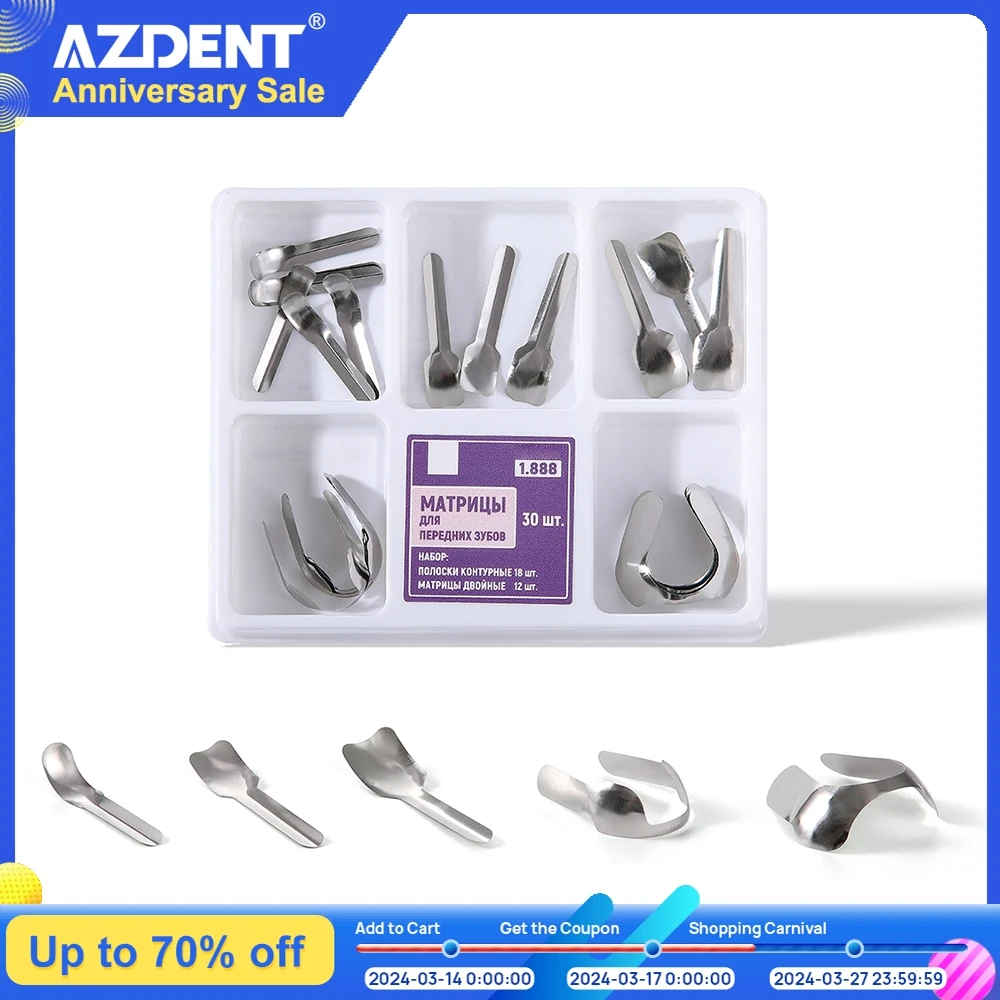 AZDENT-30pcs-box-Dental-Proximal-Anterior-Strips-Kit-Large-Small-Twin ...